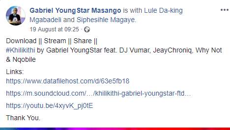 Gabriel YoungStar - Khilikithi ft. DJ Vumar, JeayChroniq, Why Not ...