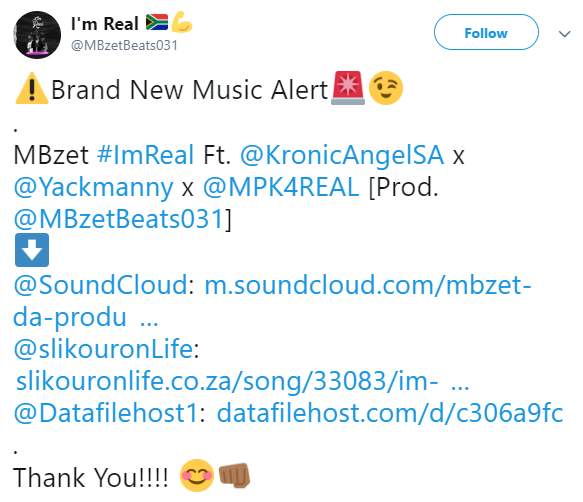 MBzet - I'm Real Ft. Kronic Angel, Manny Yack & MPK - ZAtunes