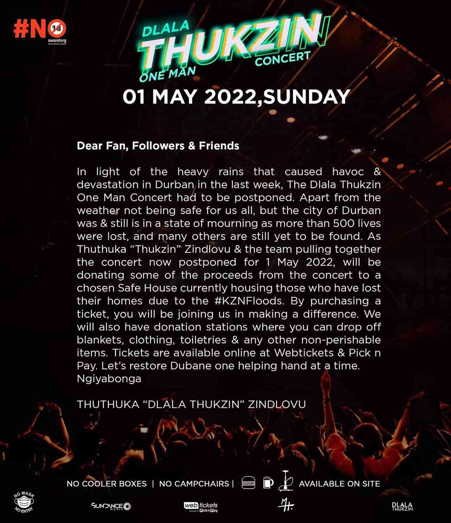 Dlala Thukzin Postpones His One Man Show - ZAtunes