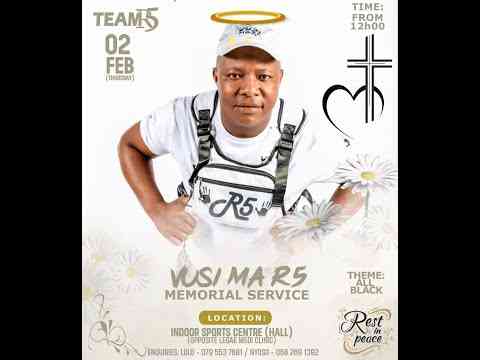 Vusi Ma R5 Memorial Service (Live Video) - ZAtunes