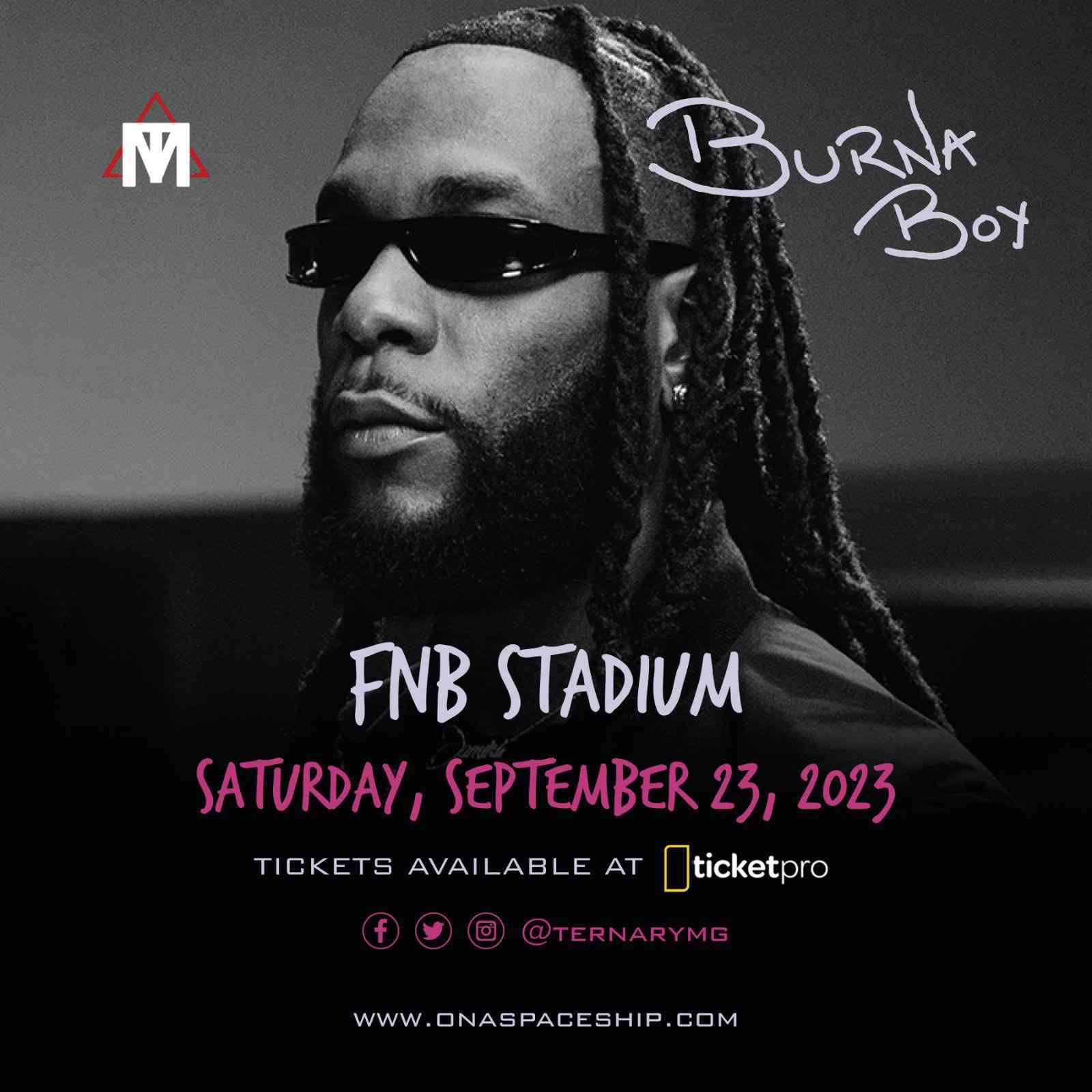 Burna Boy's FNB Stadium Concert Will No Longer Hold - ZAtunes